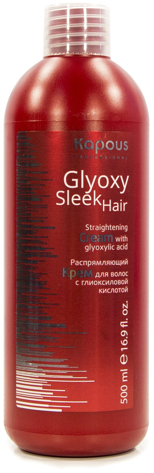 Крем для волос Kapous, GlyoxySleek Hair, Распрямляющий с глиоксиловой кислотой, 500 мл