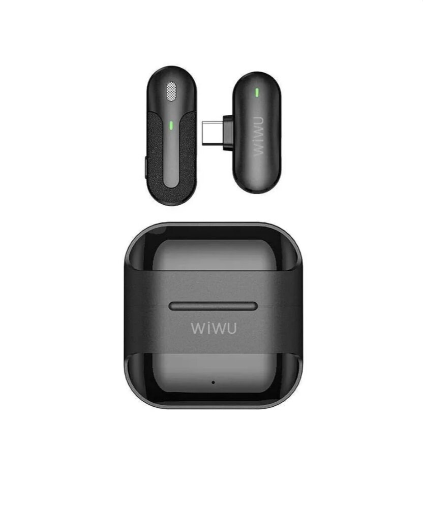 Беспроводной петличный микрофон WiWU Wireless Mini Microphone, Type-C, 2.4Ghz, Черный