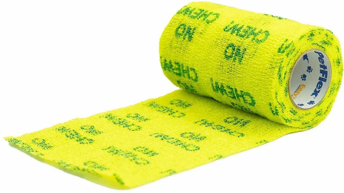 Бинт самофиксирующийся для животных Andover PetFlex No Chew с горьким вкусом, бандаж, размер - 10 см х 4,5 м