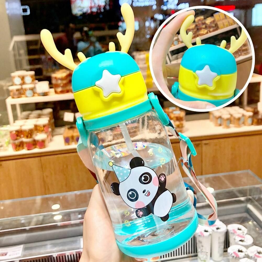 Детский пластиковый стаканчик с трубочкой, симпатичный, большой емкости и удобный