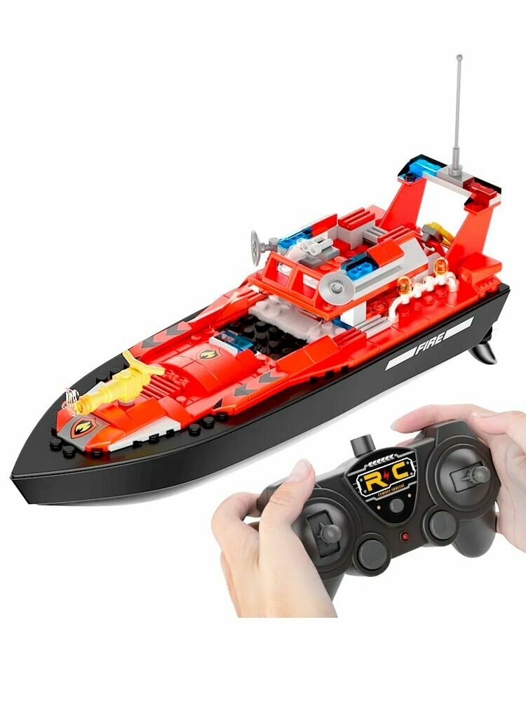 Радиоуправляемый конструктор Flytec V102 Катер 2 в 1 2.4G RTR, 159 элементов - Flytec-V102