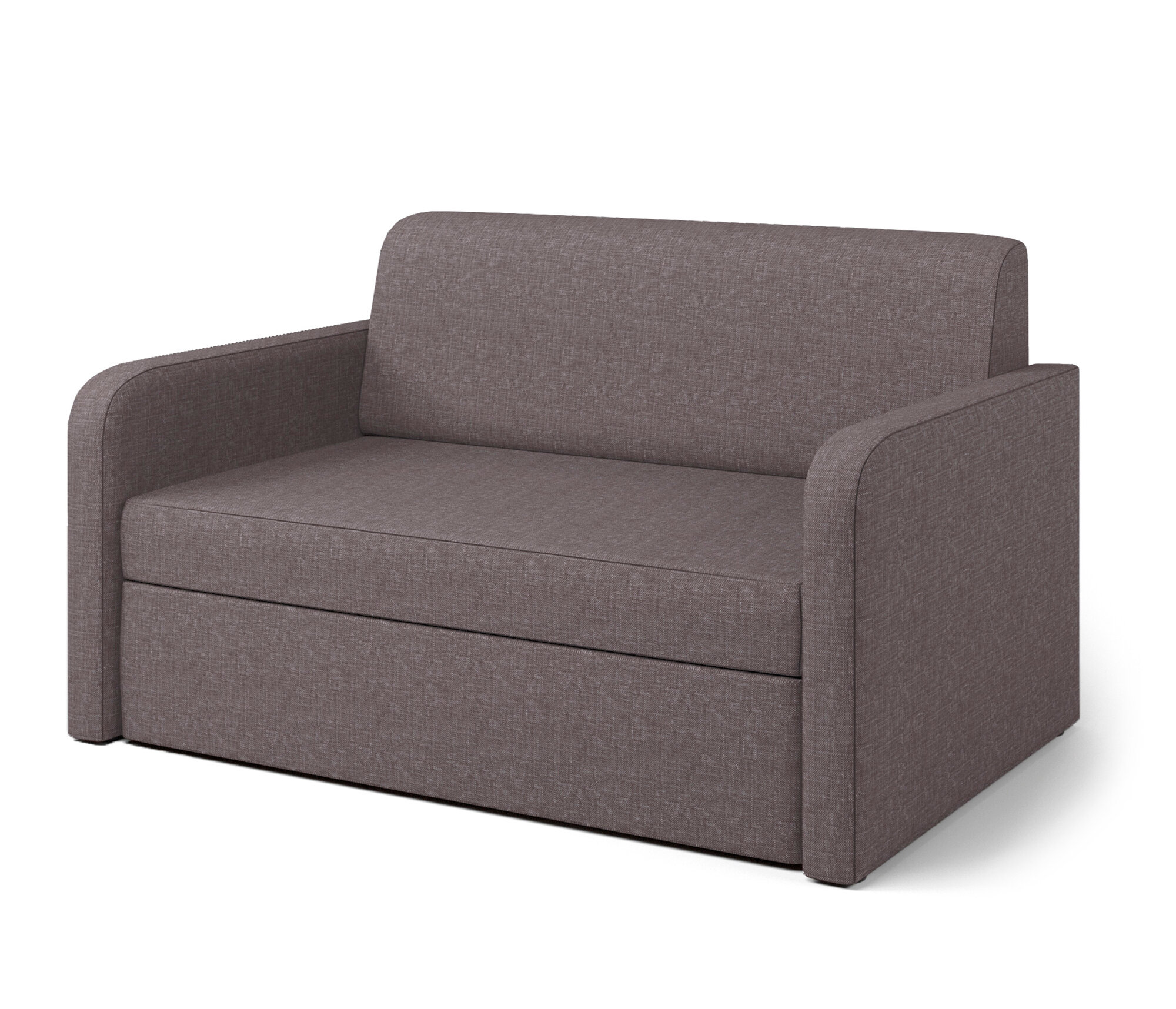 Диван-кровать Шарм-Дизайн Бит Куба 125х78х74 см, диван раскладной на пол, прямой, рогожка, цвет латте