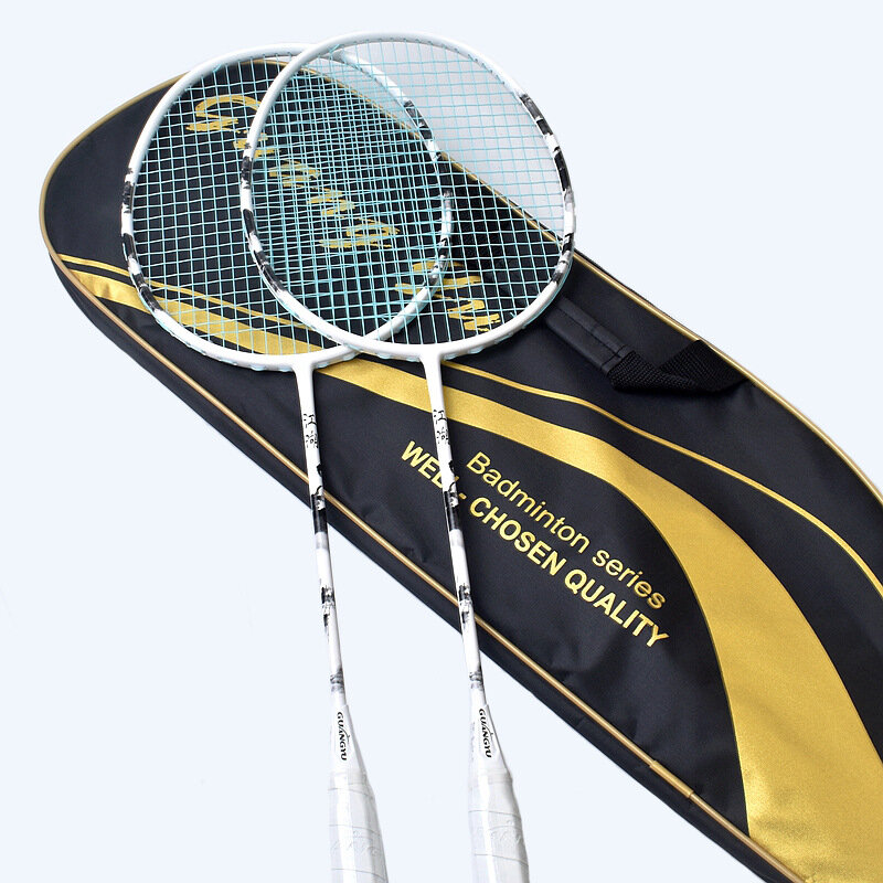 Набор ракеток для бадминтона, карбоновые, двойные, мужские и женские
