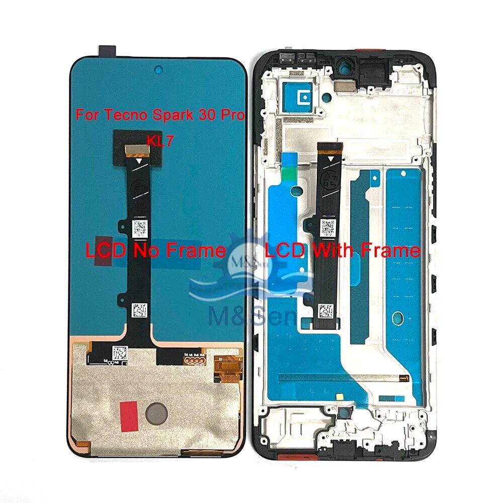 Оригинальный Amoled для Infinix Tecno Spark 30 Pro KL7, рамка ЖК-дисплея, сенсорная панель для Tecno Spark 30 Pro KL7, ЖК-дисплей KL7 Black Frame