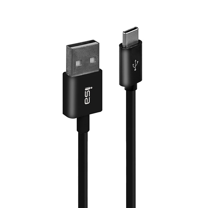 Кабель для зарядки смартфона Type C 2.1A 1m черный для Android Xiaomi