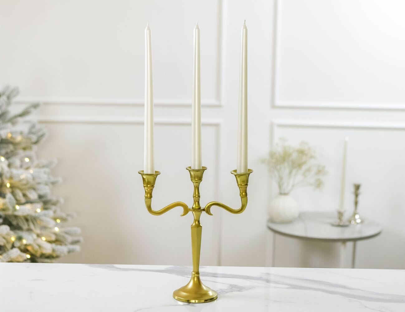 Канделябр лойд на 3 свечи, металл, золотой, 26 см, Edelman 1161184