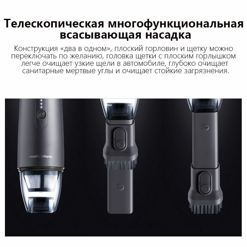 MORPHY RICHARDS Автомобильный пылесос Беспроводной перезаряжаемый ручной пылесос для домашнего офисного дивана MR3936