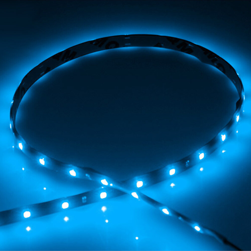 Светодиодная лента 30 см для автомобиля 15 LED, водонепроницаемая гибкая 5050 SMD — дневные ходовые огни, с 3M!