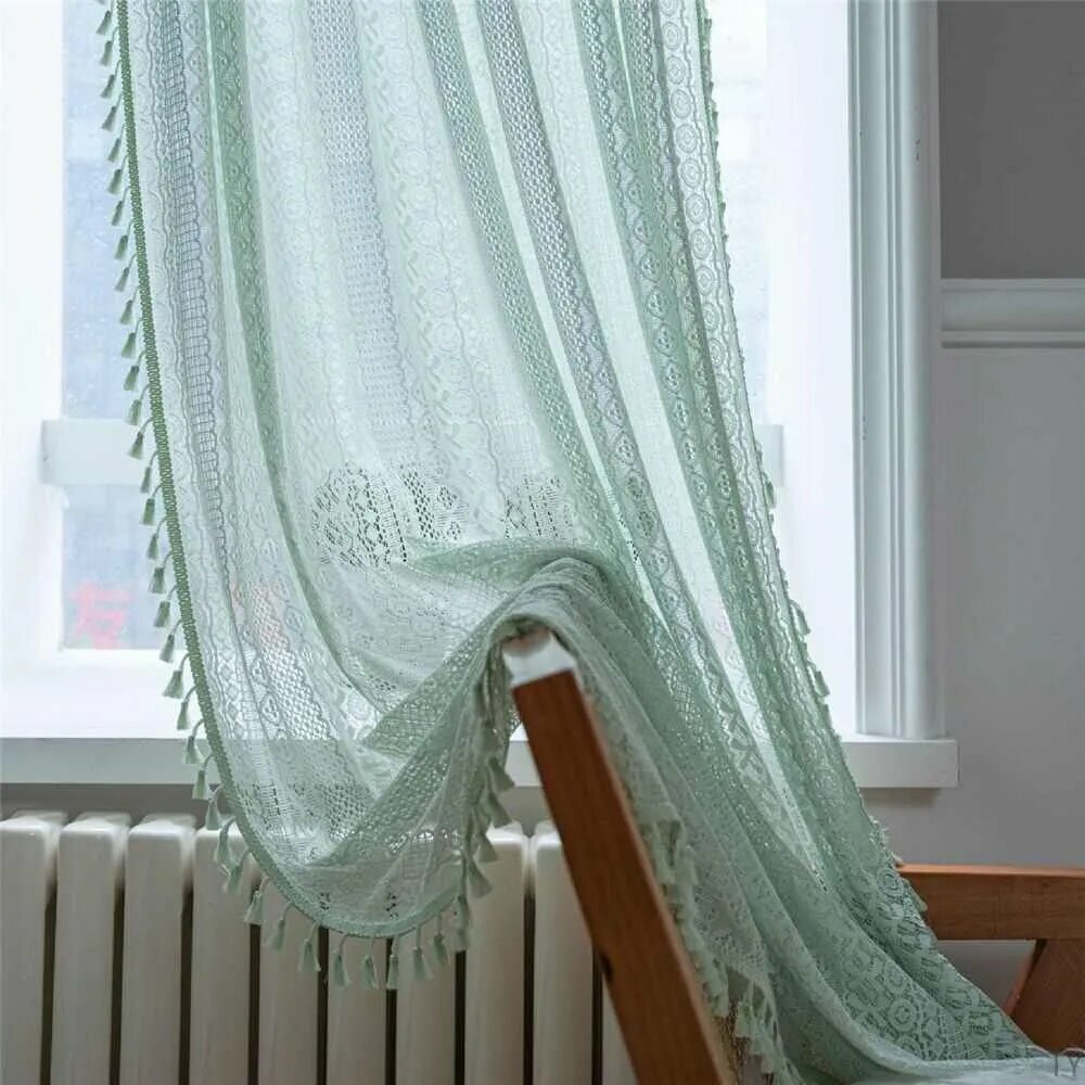 Тюль "Rod pocket B", высота 3 м, ширина 1,5 м, фатиновая ткань, с крючками