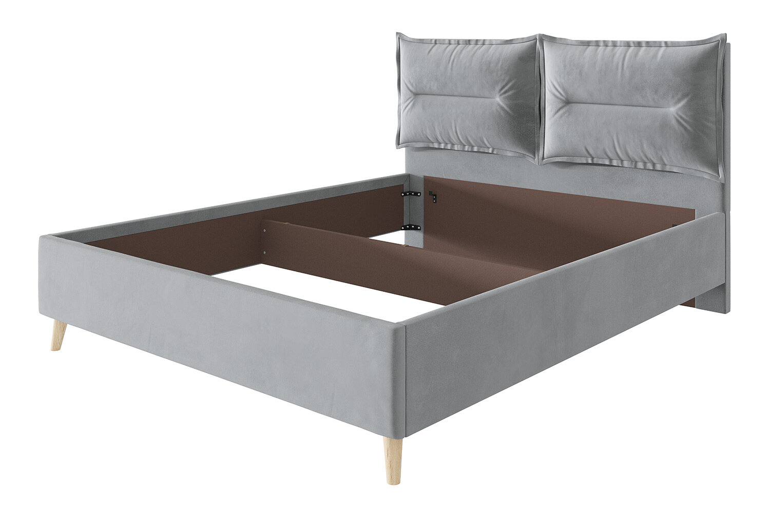 Каркас кровати Hoff Сантана, 180х200 см, цвет серый, без основания и подъемного механизма