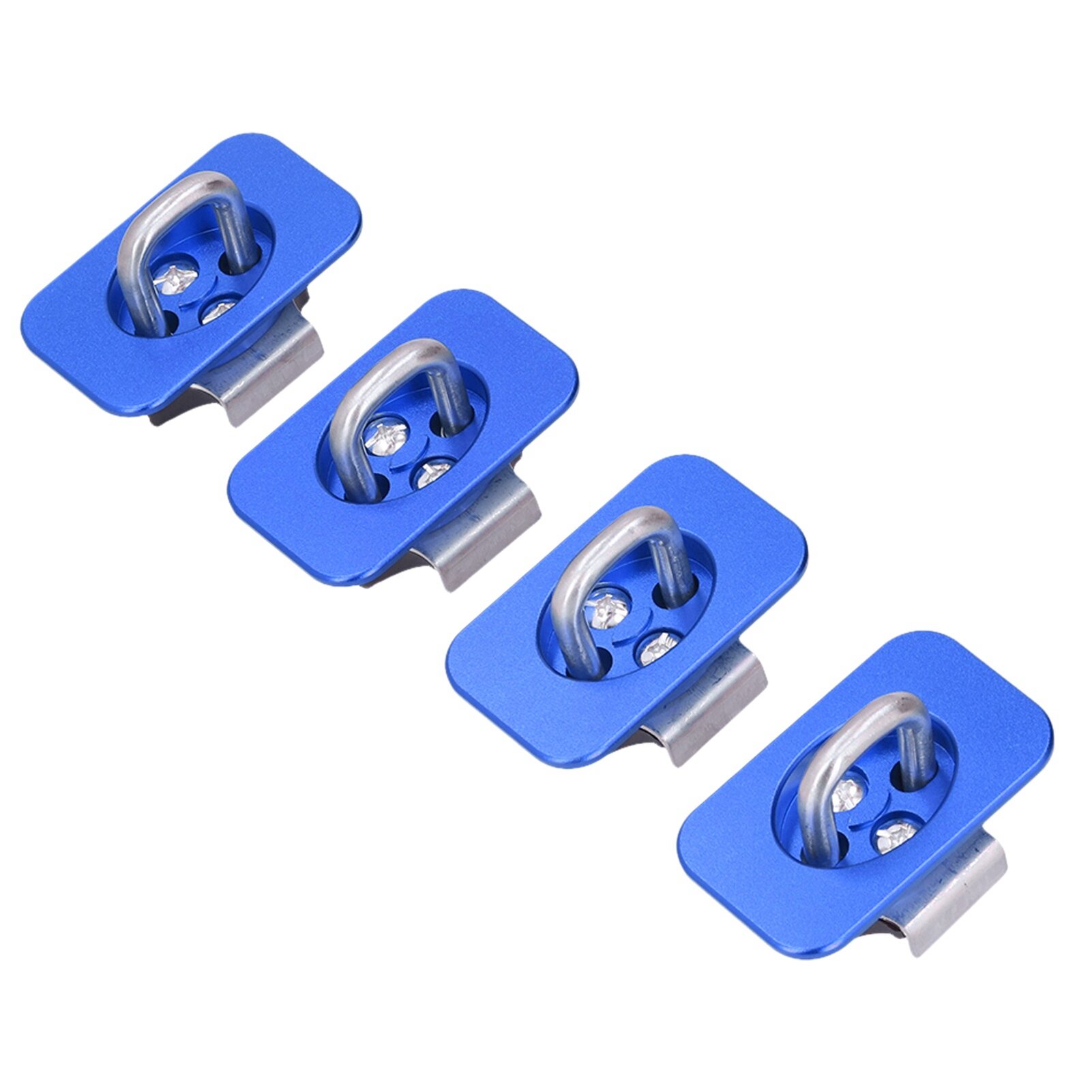 4 шт. кольца для крепления груза в кузове пикапа из нержавейки для F150 2015‑2021 синие