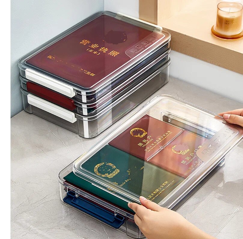 Органайзер для документов формата А4 канцелярии и бумаг с защелками контейнер с крышкой икеа