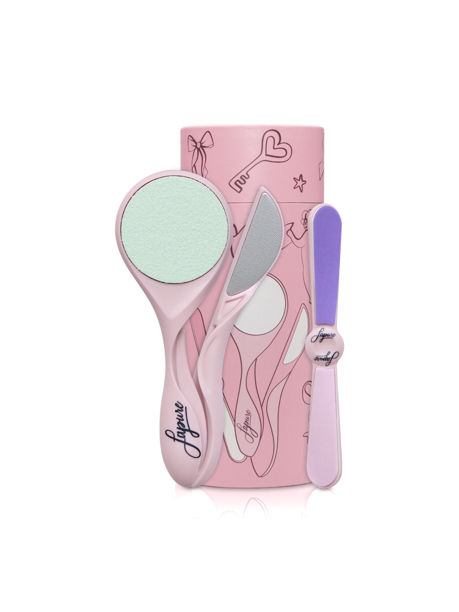 Набор для педикюра из 2-х предметов в картонном тубусе JAPURE YOU