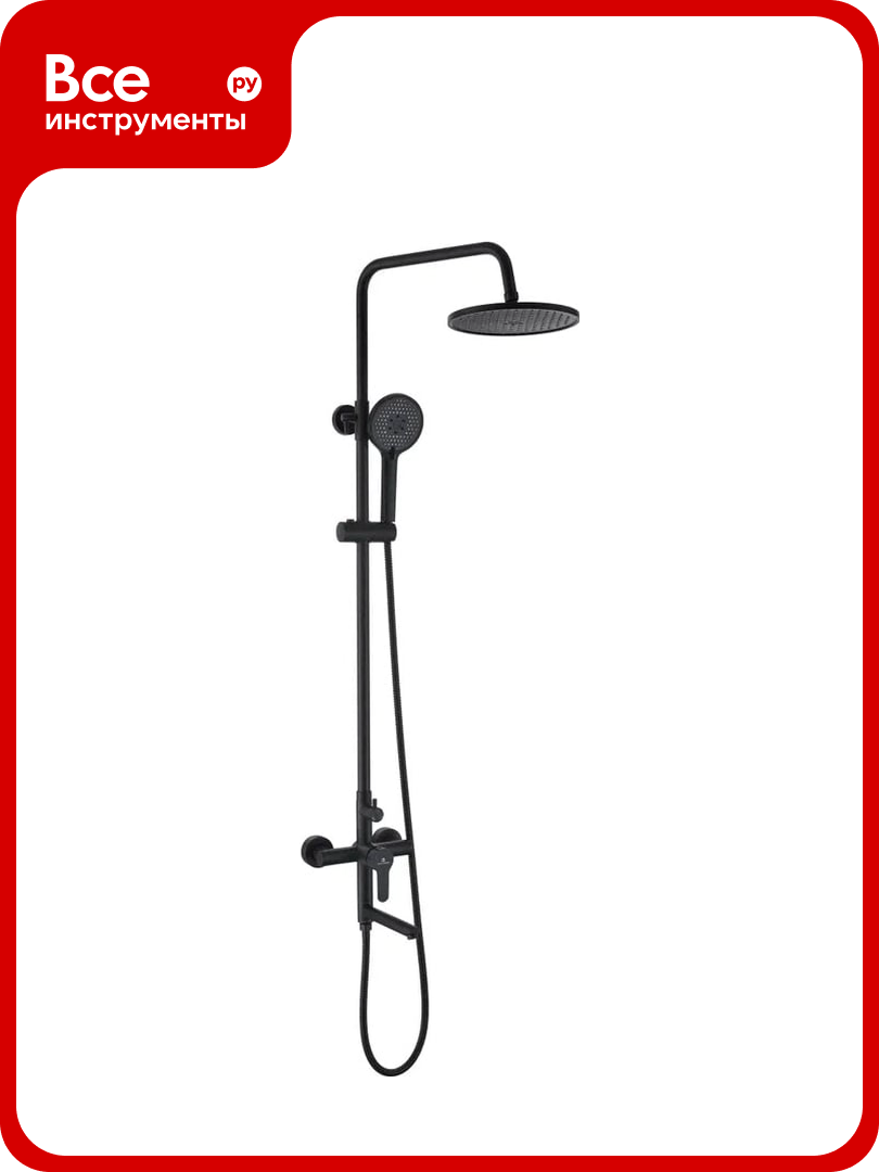 Душевая система Gota Rocio 3-х функц. со смесителем, в комплекте шланг и душевая лейка