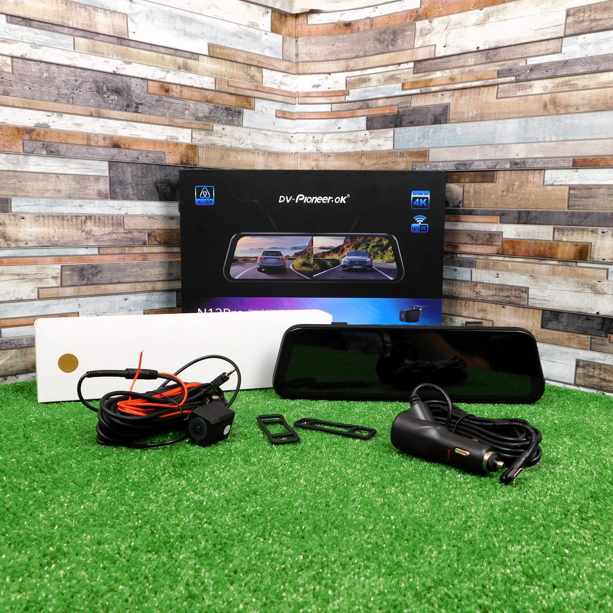 Зеркало регистратор, регистратор с задней камерой, 1080 P, угол обзора 170, мощное ночное видение.