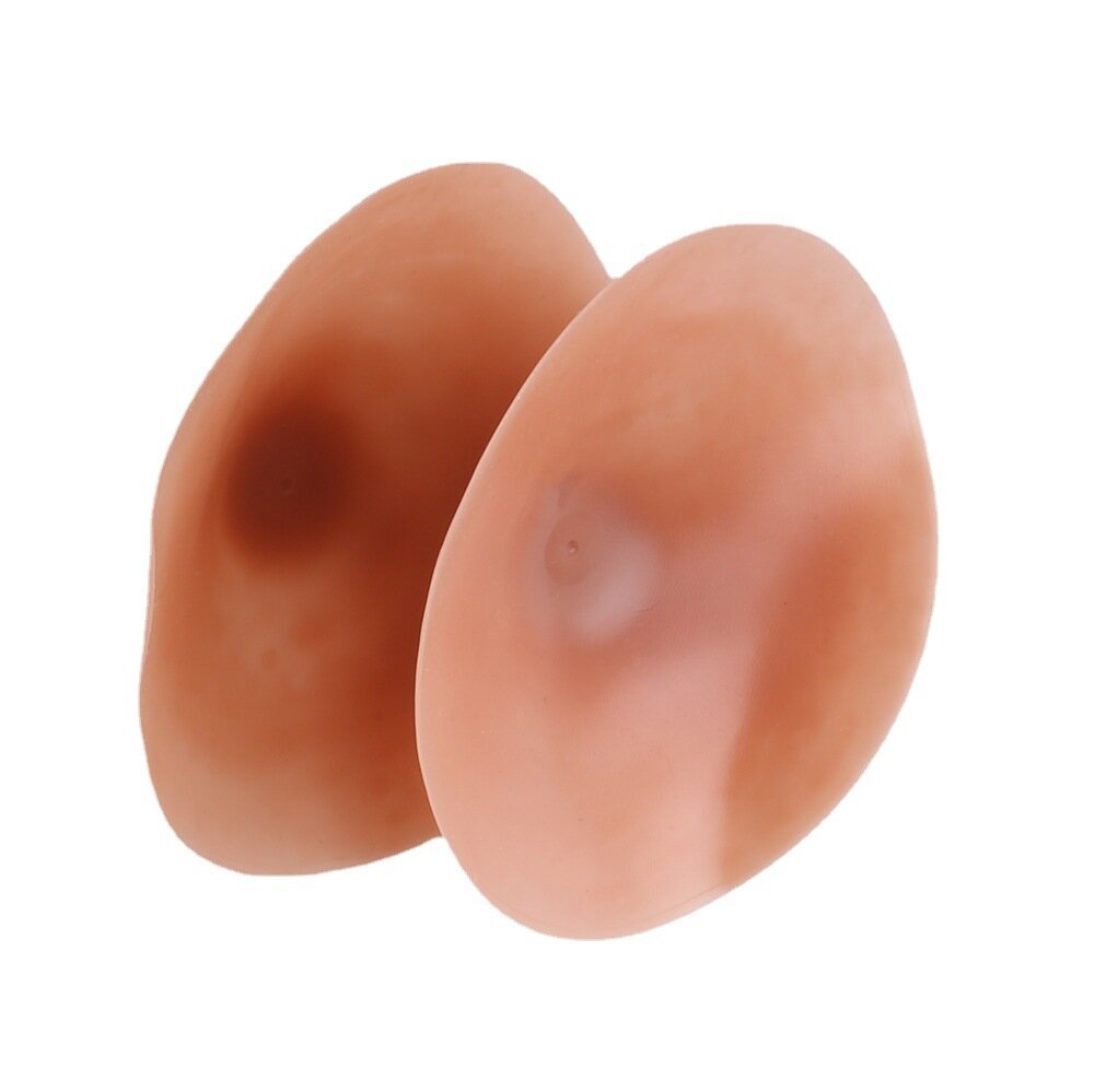 Пластырь для сосков, имитация, силикон, самовсасывающий, розовый, №1