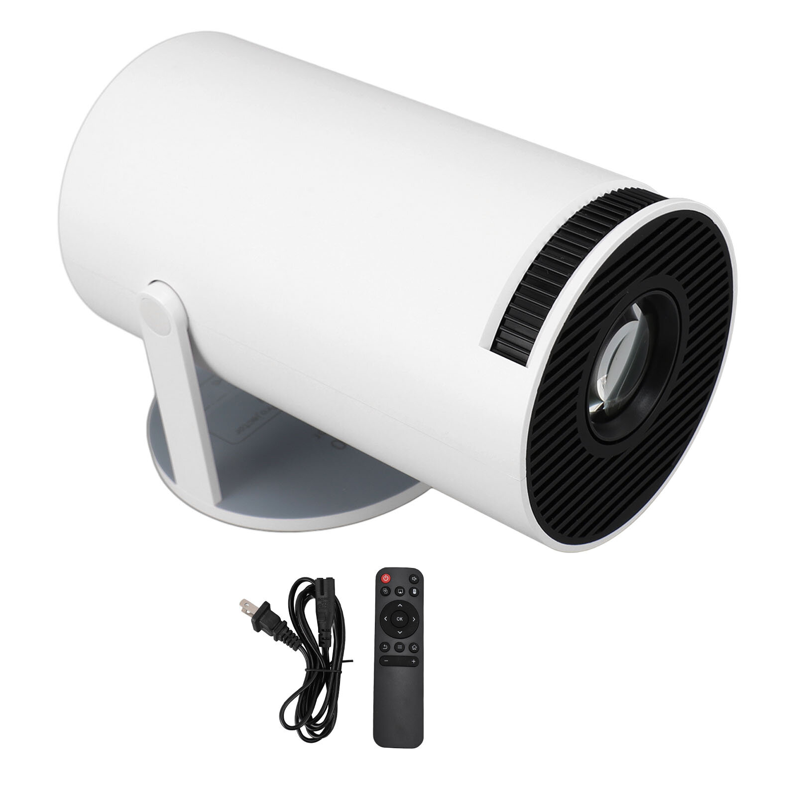 Мини -проектор для Android 11 1280x720DPI 1 ГБ 8 ГБ максимум 130 дюймов 180 ° Вращающийся открытый кинопроектор для домашнего кемпинга US Plugck 100–240V