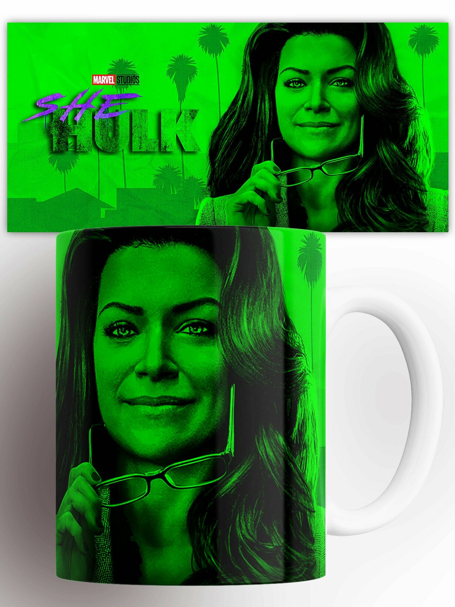 Кружка Женщина Халк She Halk сериал с принтом 330 мл