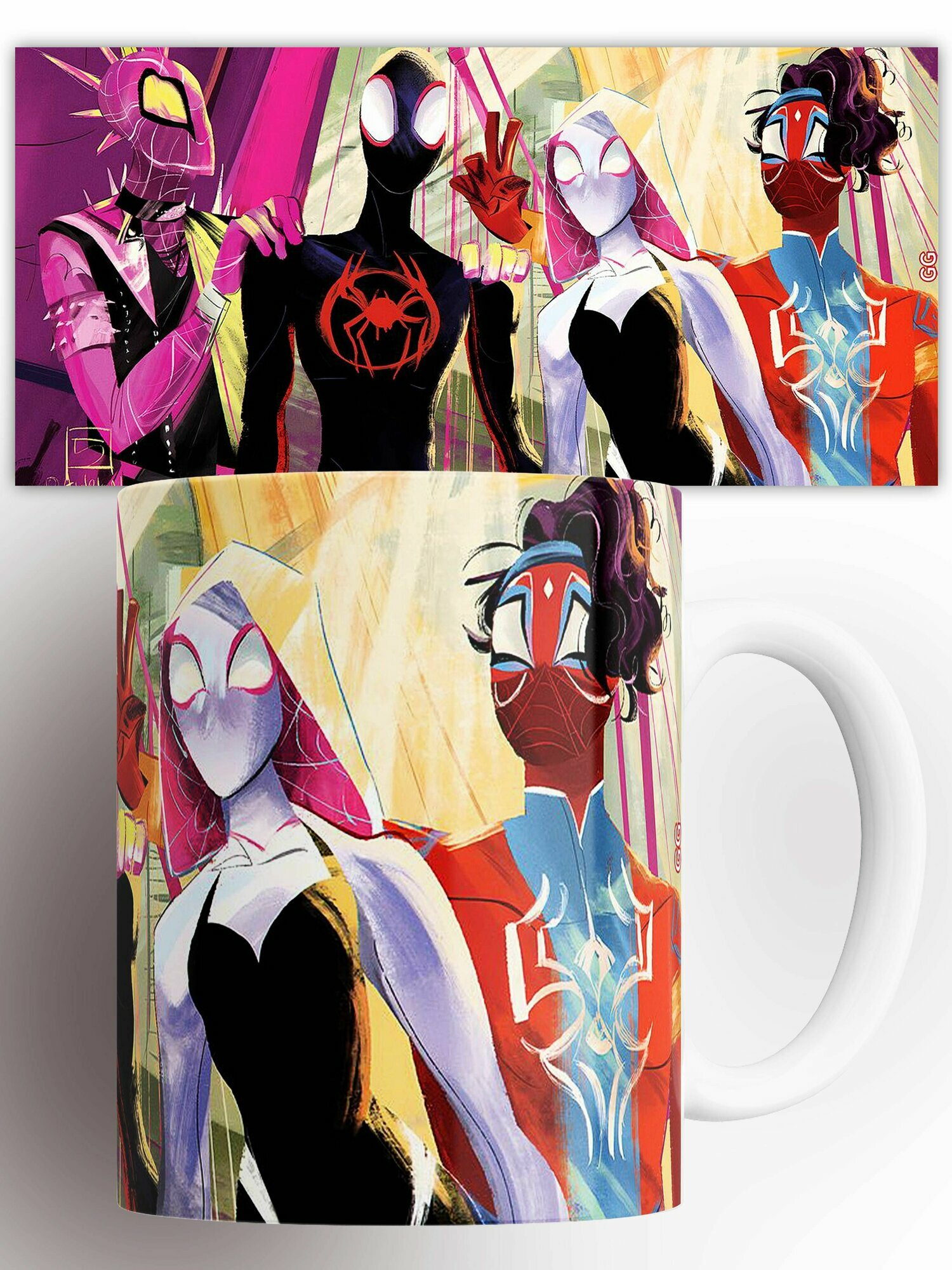 Кружка мультфильм Человек-паук: Паутина вселенных Spider-Man: Into the Spider-Verse 330 мл