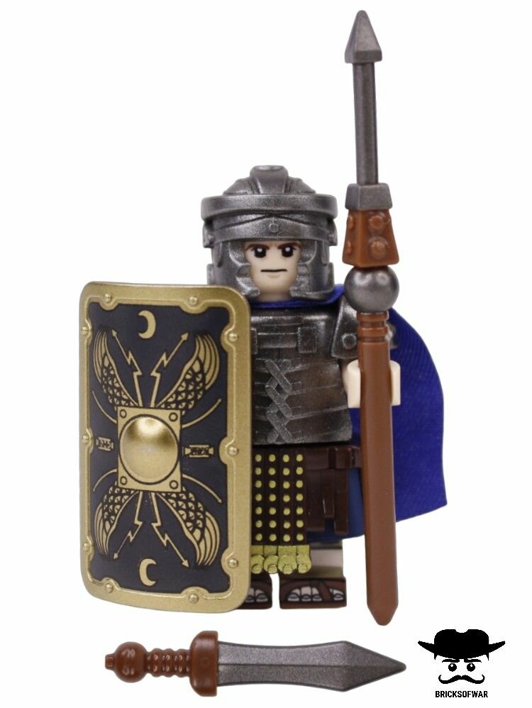 Фигурка солдата Римской империи. Военная минифигурка, армии, тяжелая пехота. Совместима с Лего (1 шт, пакет), для людей старше 14 лет