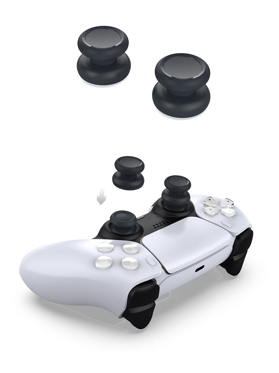 Насадки на стики геймпада DualSense PS5 (Dobe TP5-0581) - Black