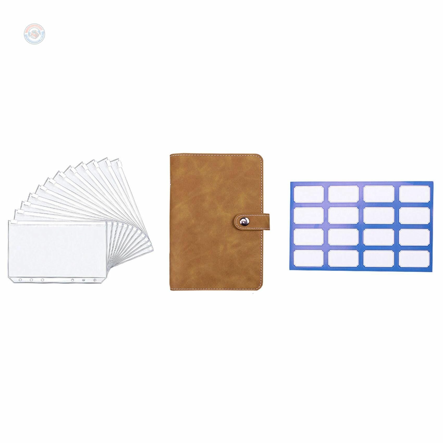 Коричневая папка-органайзер для чеков и документов с конвертами на молнии, бюджетный переплет для планирования и хранения финансов