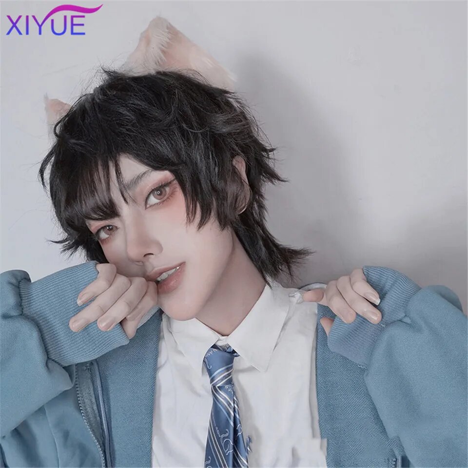 Короткий парик XIYUE AT108-2 коричнево-черный