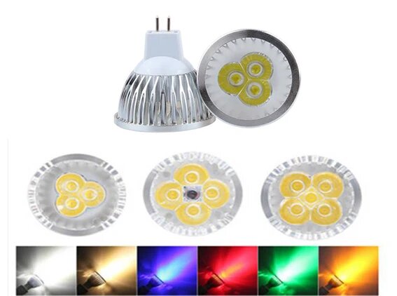 Светодиодная лампа MR16 GU5.3 5W желтая, диммируемая