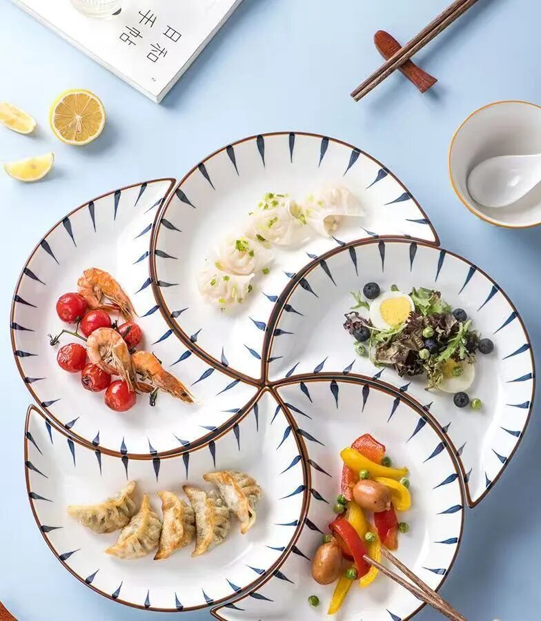 Набор тарелок "Полумесяц A" 22 см 5 шт черный