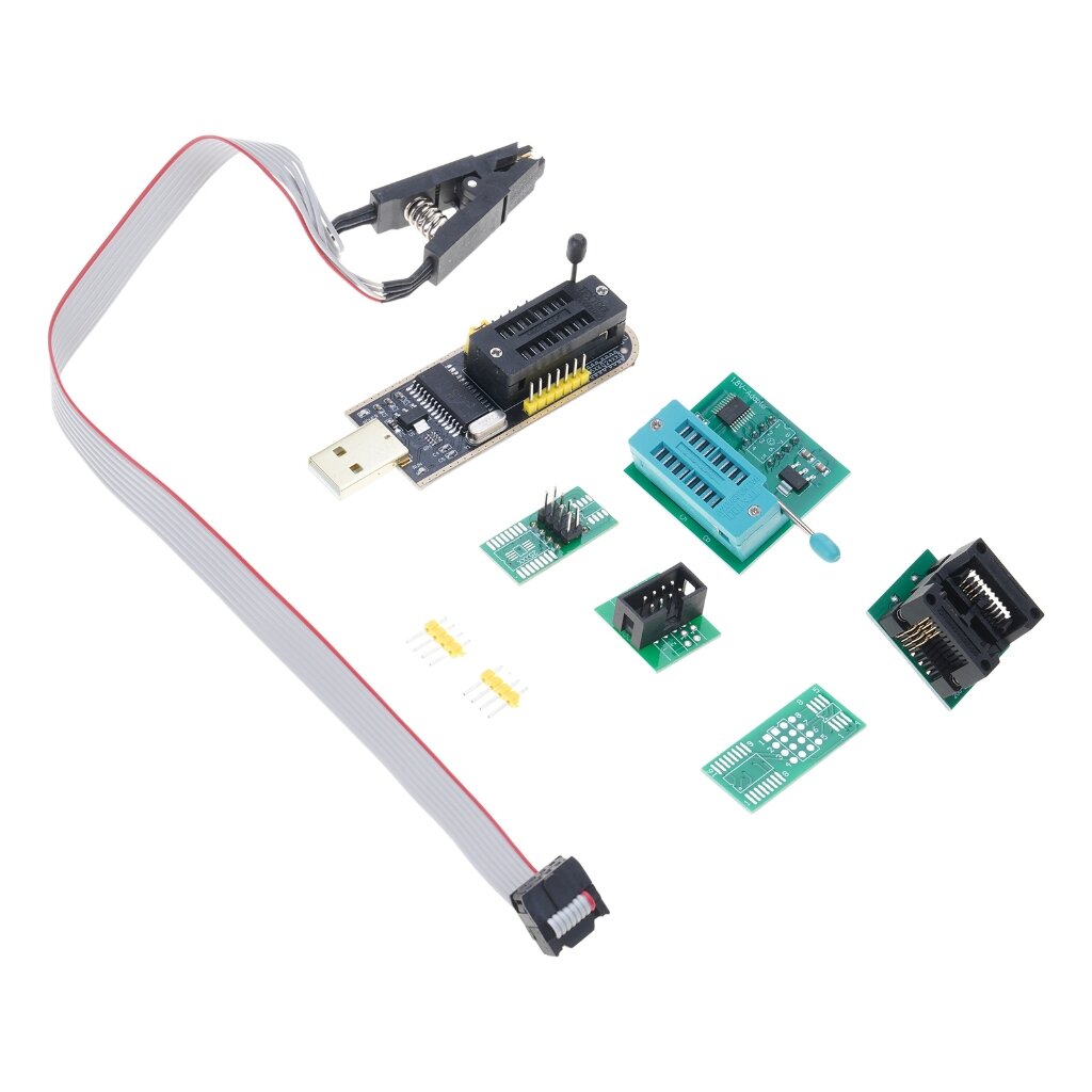 Набор программирования CH341B BIOS USB + SOIC8 SOP8 Тестовый Зажим для образовательных программ
