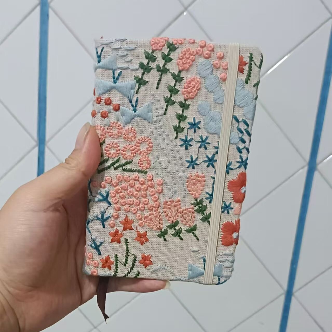 Блокнот A6 с вышивкой цветов и морской тематикой, записная книжка, студенческий планировщик, высокая эстетика A5