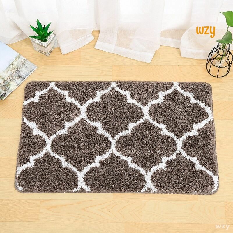 Кашемировый Ковер 60 см x 90 см "Bruin", Противоскользящая Основа, Геометрический Рисунок