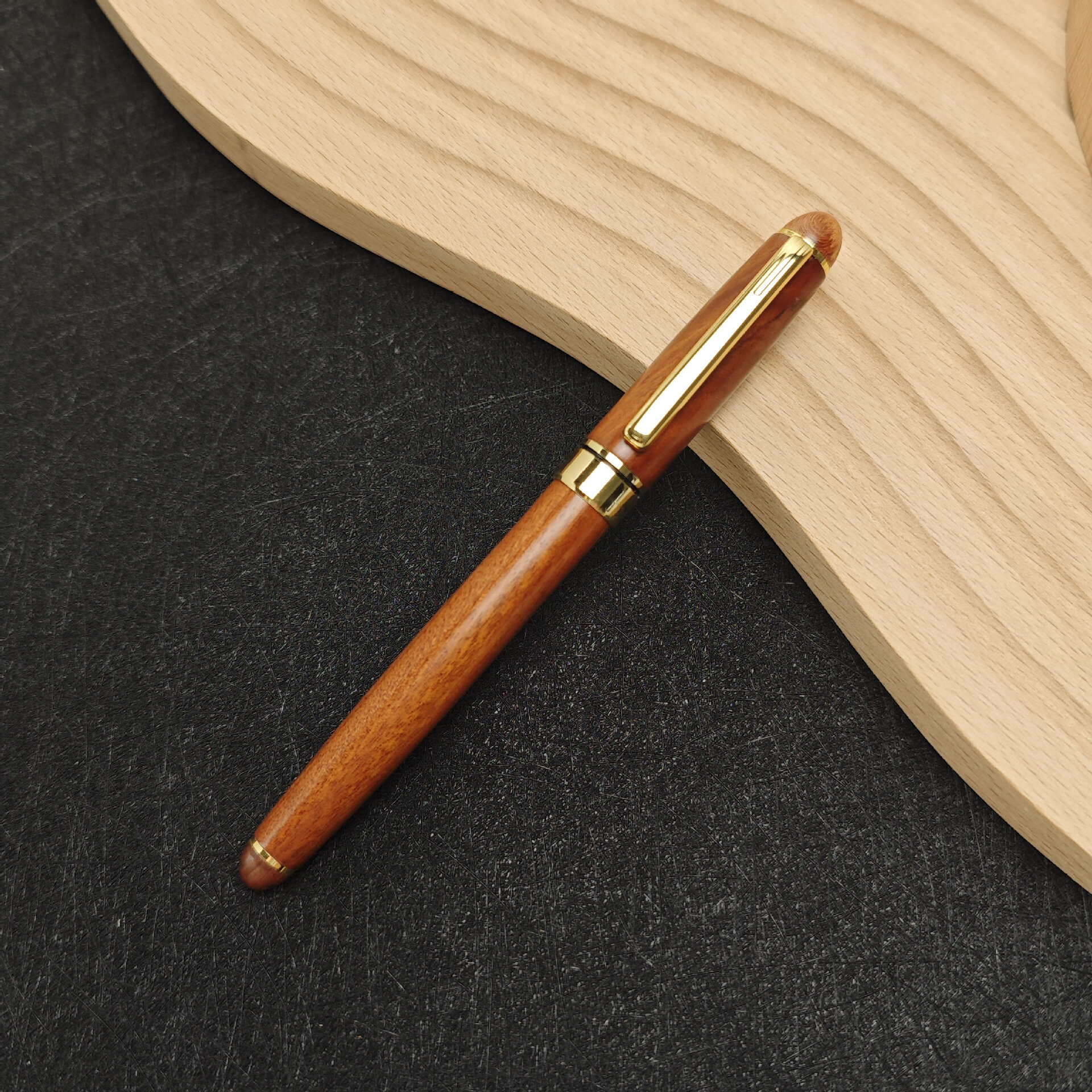 Бамбуковая деревянная ручка для письма, практика письма для студентов, бамбуковая шариковая ручка, набор ручек из бамбукового материала, оптовая реклама, подарочная коробка с бамбуковой ручкой