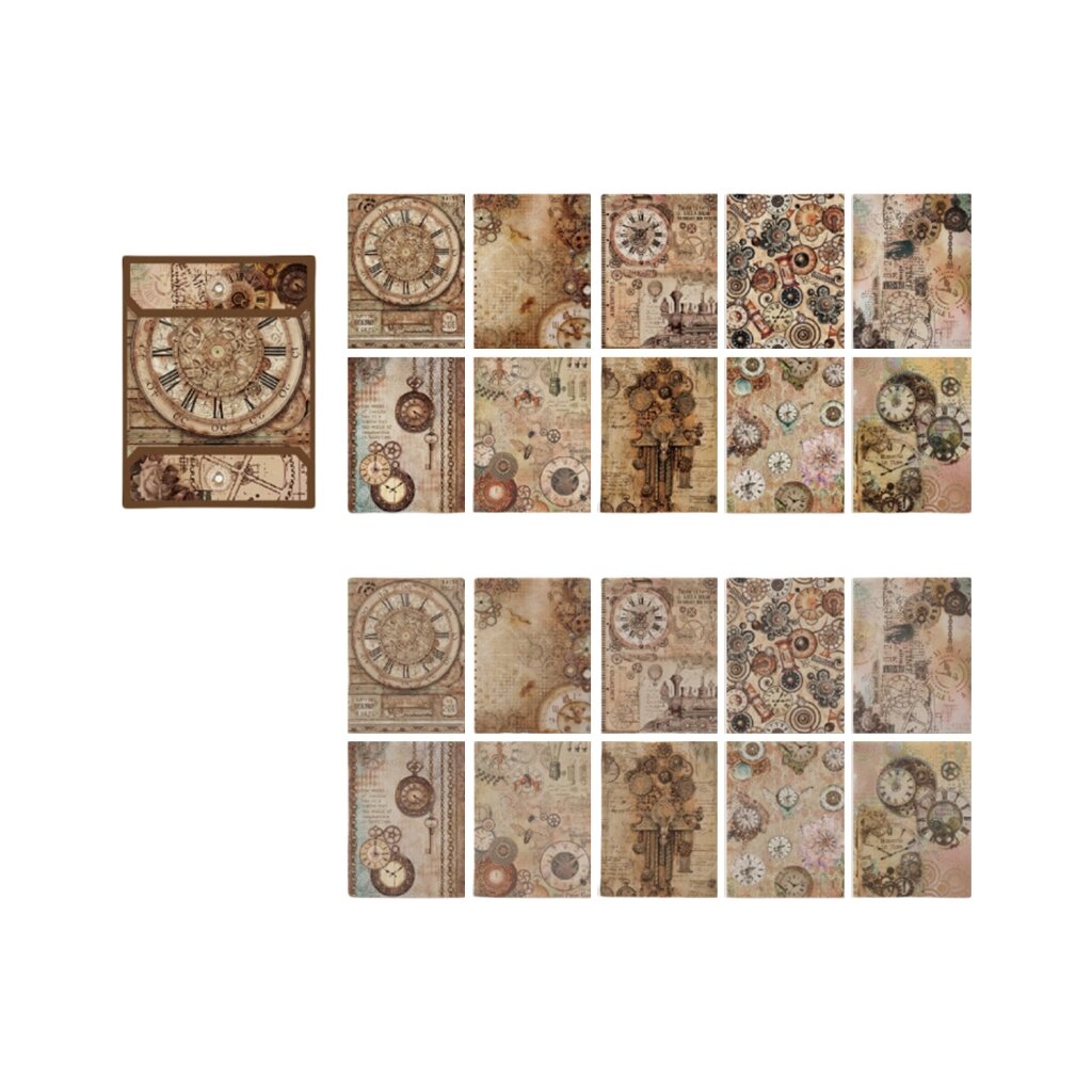 Ретро-коллаж ручной работы, материал для украшения счета, бумага-Time Gear