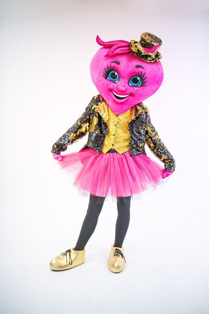 Ростовая кукла Сердце Миссис Лав 44-48 размер, Карнавальный костюм для аниматора