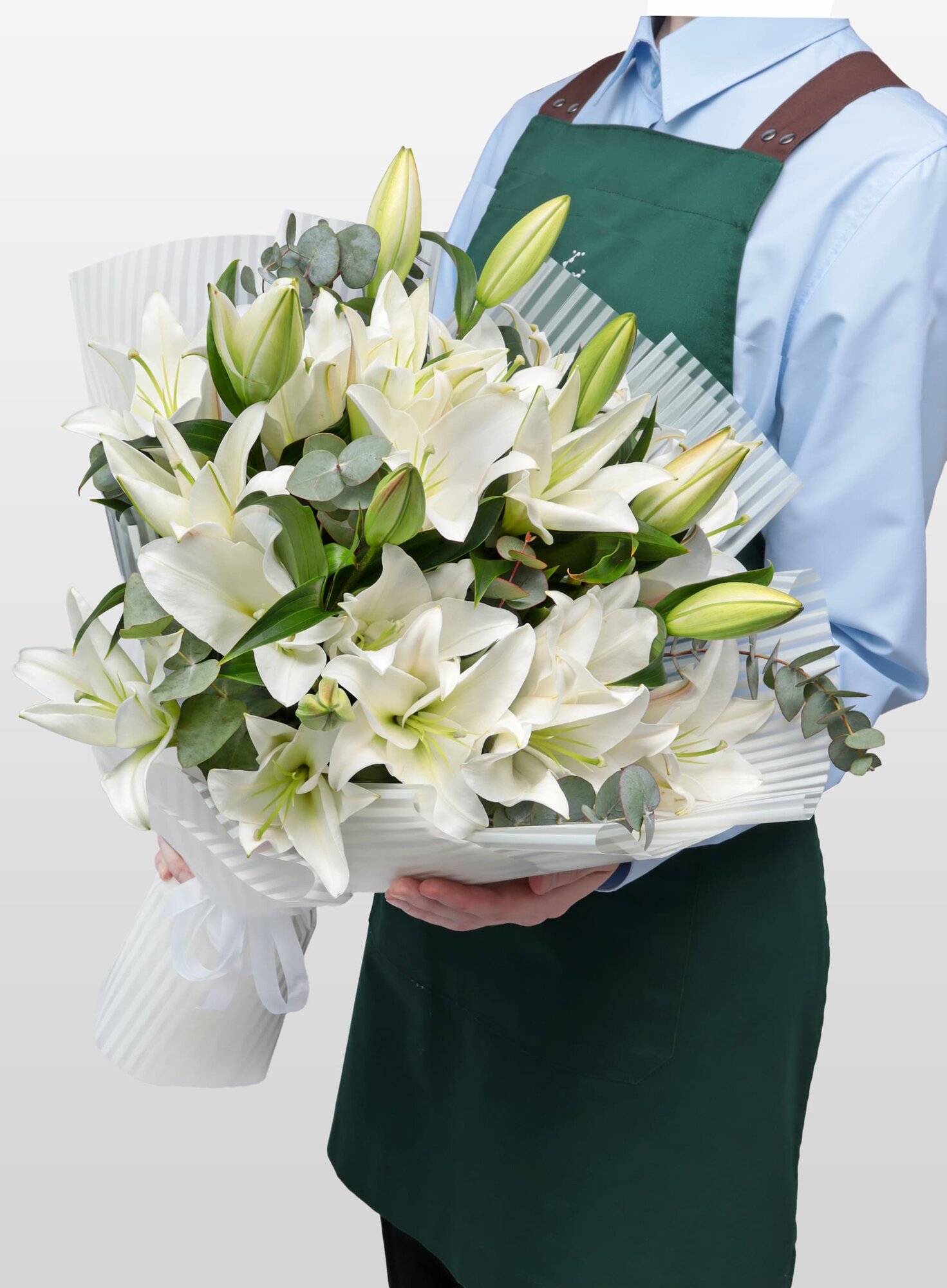Букет белых Лилий «Белее белого»