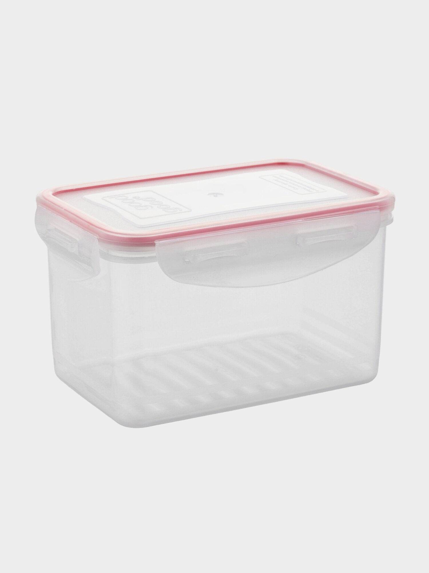 Контейнер пищевой Good & Good, 1 л, с герметичной крышкой, пластик, прозрачный