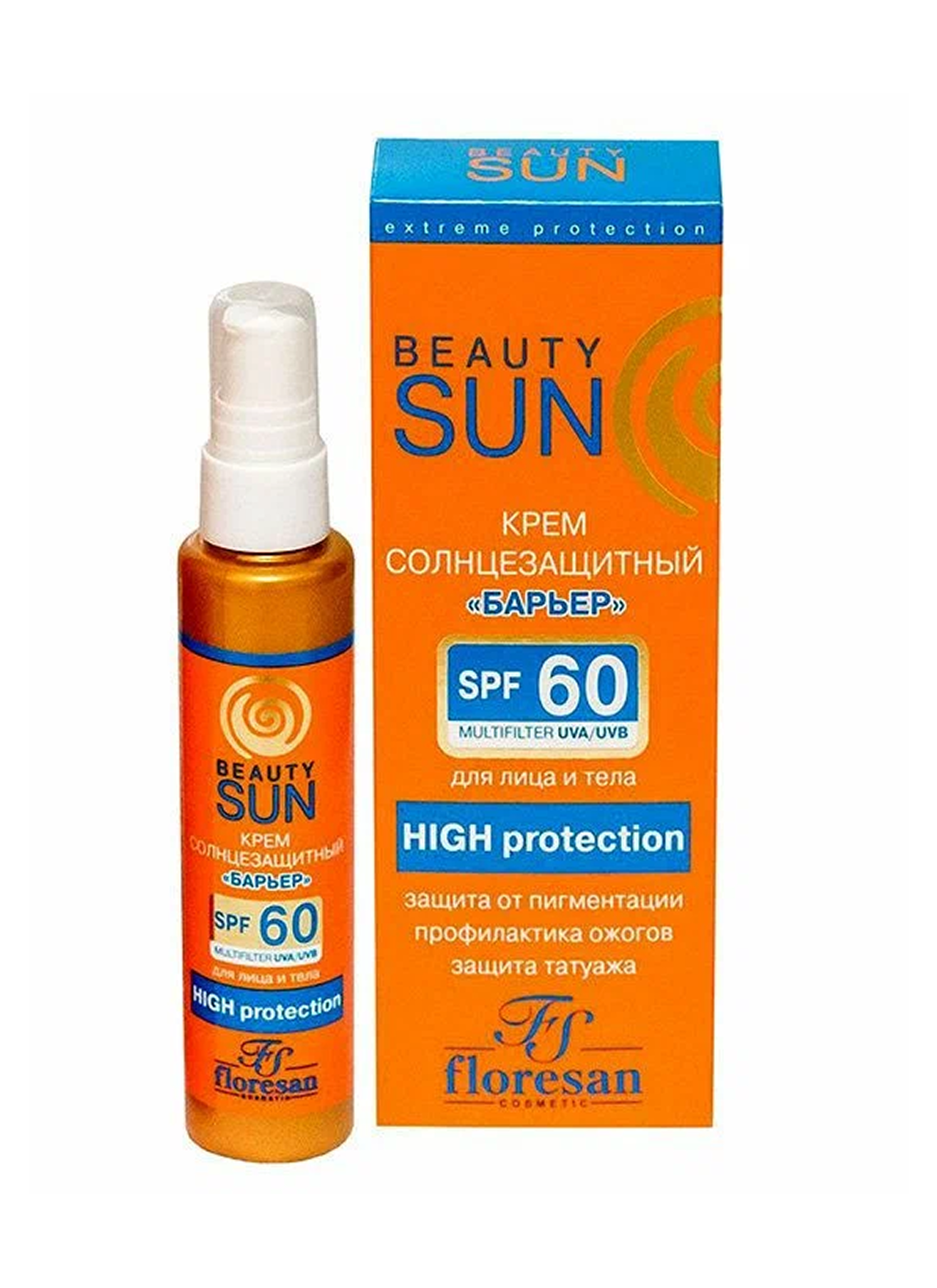 Флоресан Beauty sun Солнцезащитный крем Барьер SPF60 75мл