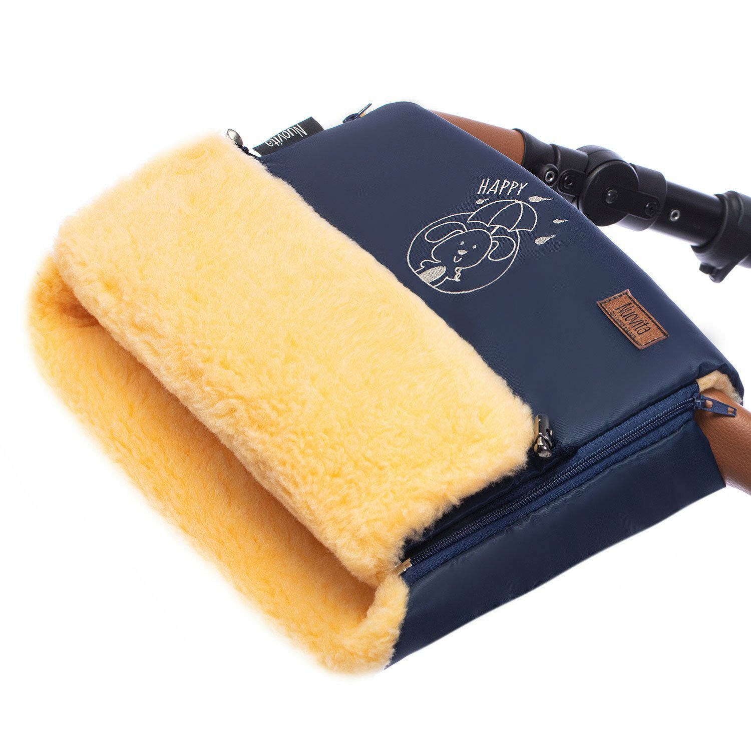 Муфта меховая для коляски Nuovita Islanda Pesco (Blu scuro/Темно-синий)