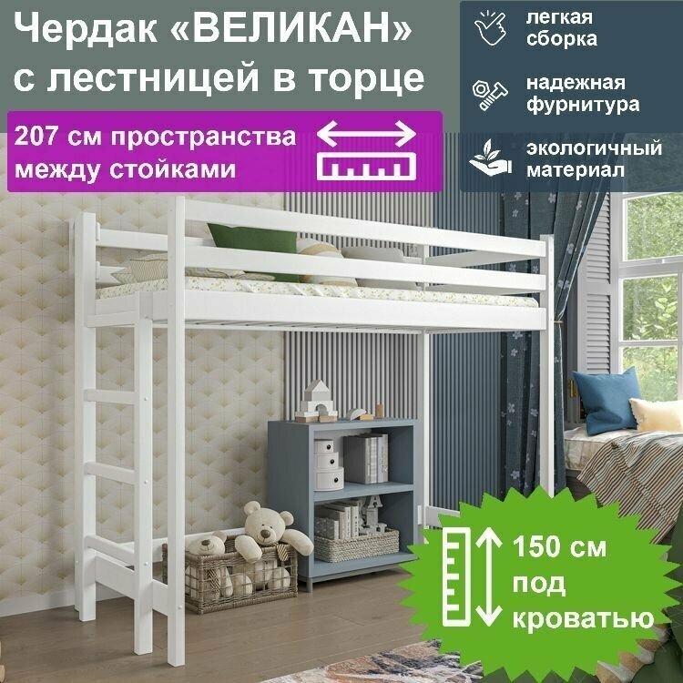 Чердак Великан с лестницей в торце