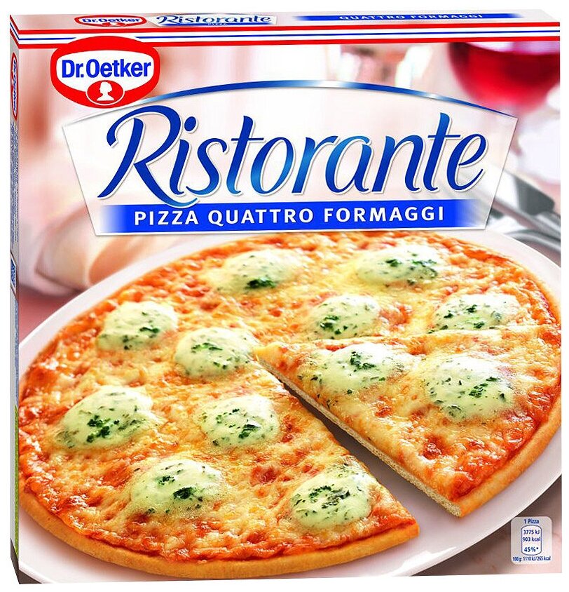 Dr. Oetker Замороженная пицца Ristorante 4 сыра 340 г 1 шт. — купить в ...