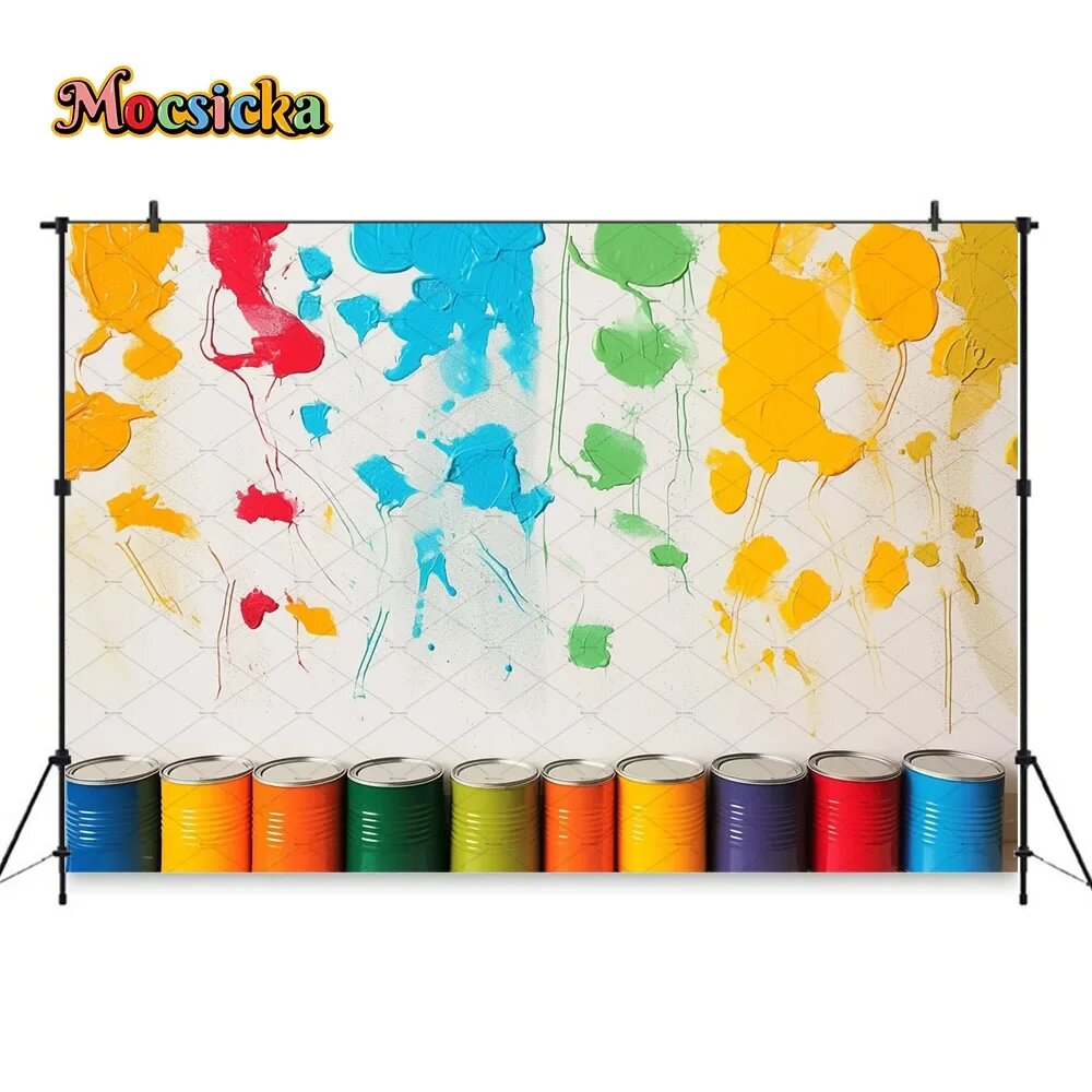 Фотофон для съёмки MOCSICKA хлопковый, граффити Cotton-210x150cm, 6