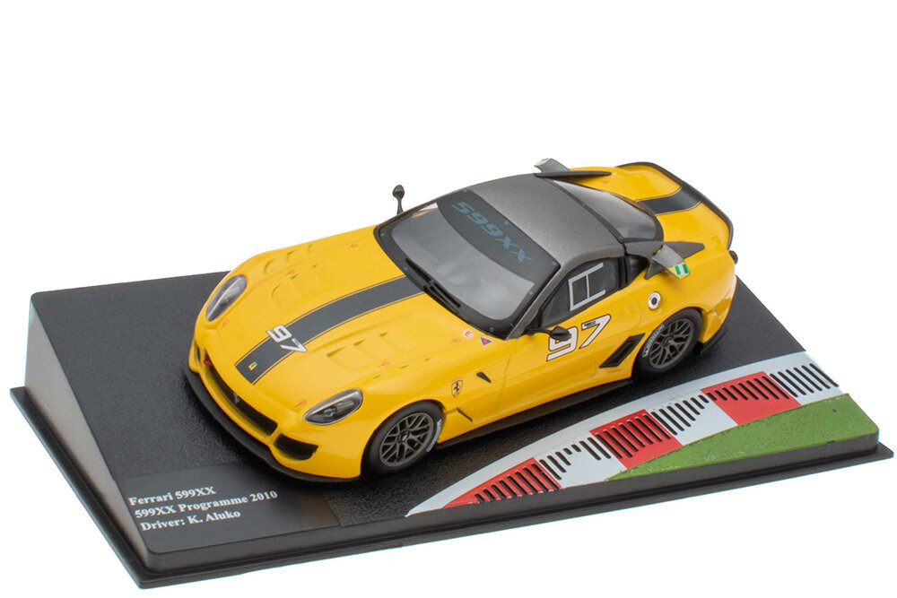 Модель коллекционная ALTAYA Ferrari 599XX #97 "599XX programme" aluko 2010 yellow