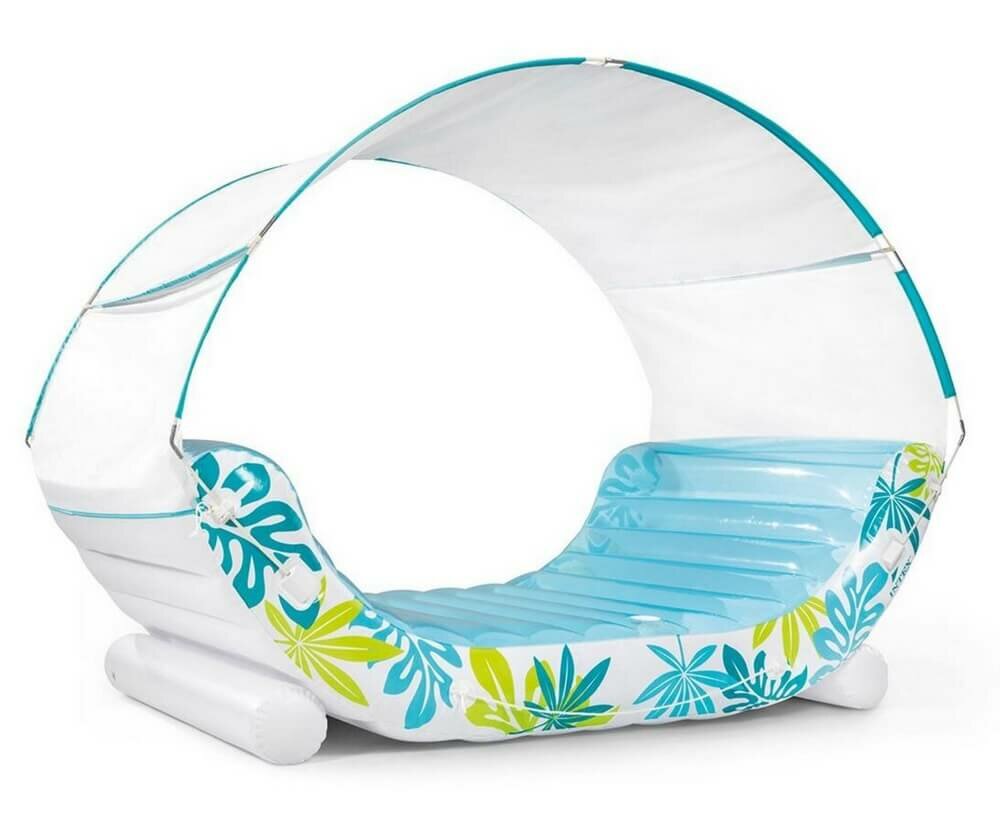 Надувной матрас-плот с навесом Intex 56294, "Тропический лаундж", 224х150х165см, до 200кг