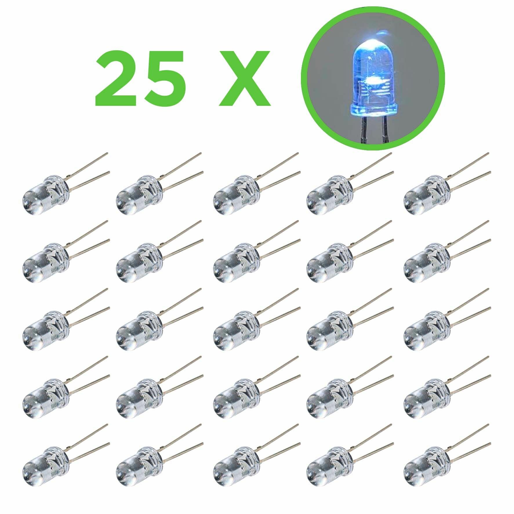 Светодиод белый 5мм 25 шт.