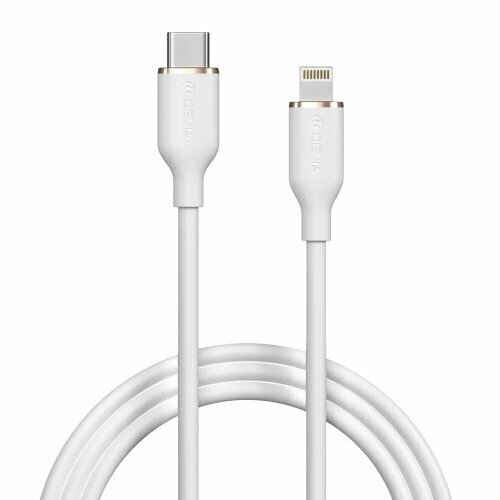 Devia Кабель силиконовый Jelly Series, Type-C - Lightning, 1.2 м, белый