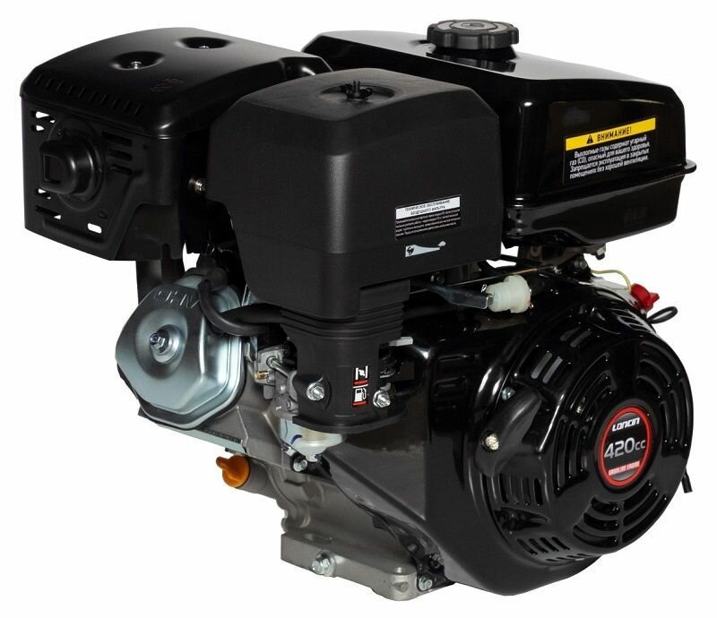 Двигатель Loncin G420F (A type) 15 л. с. (горизонтальный вал, 25 мм) — фото 1