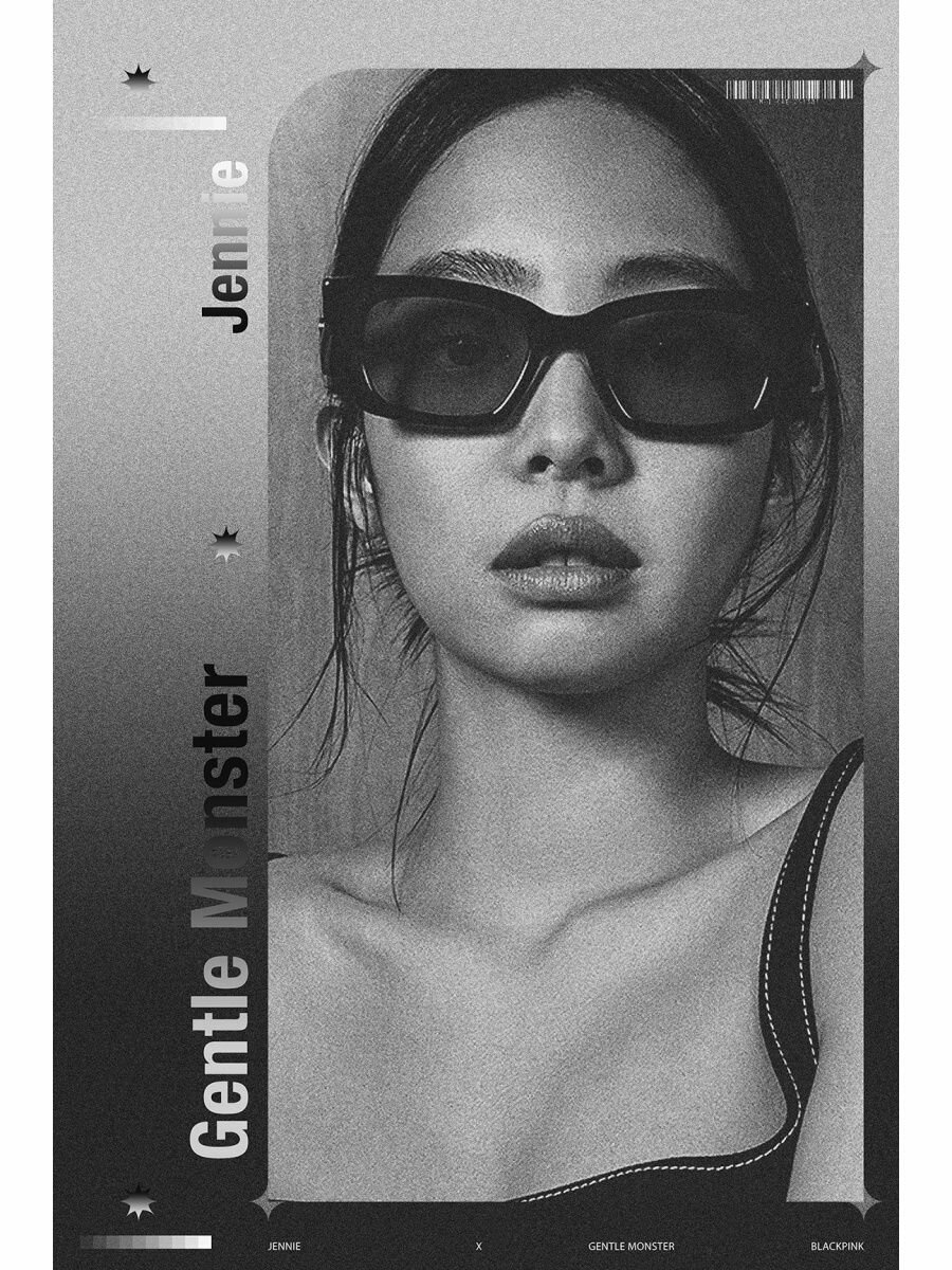 Постер "Fashion Gentle Monster. Blackpink. Ким Дженни"