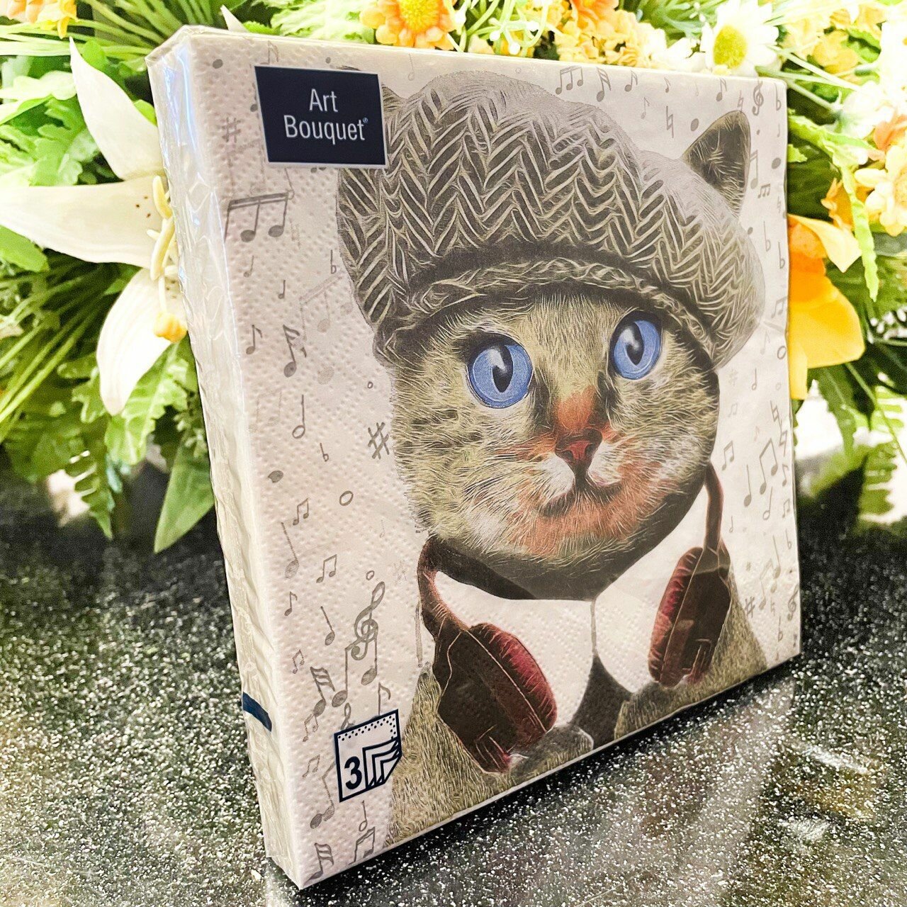 Салфетки Desna "Меломан", 33x33 см, бумажные, с рисунком, для сервировки