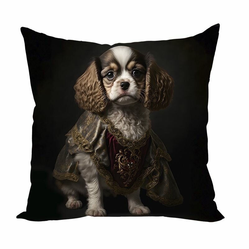 Подушка декоративная Кокер-Спаниель второй Живопись 40х40 велюр